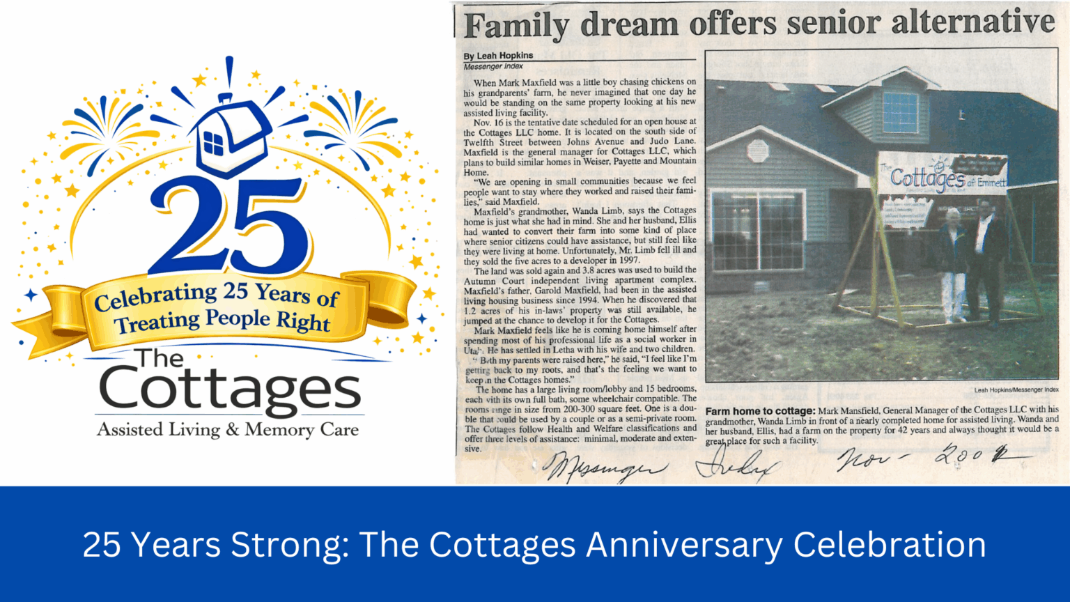 25 Years Strong: The Cottages Anniversary Celebration - The Cottages